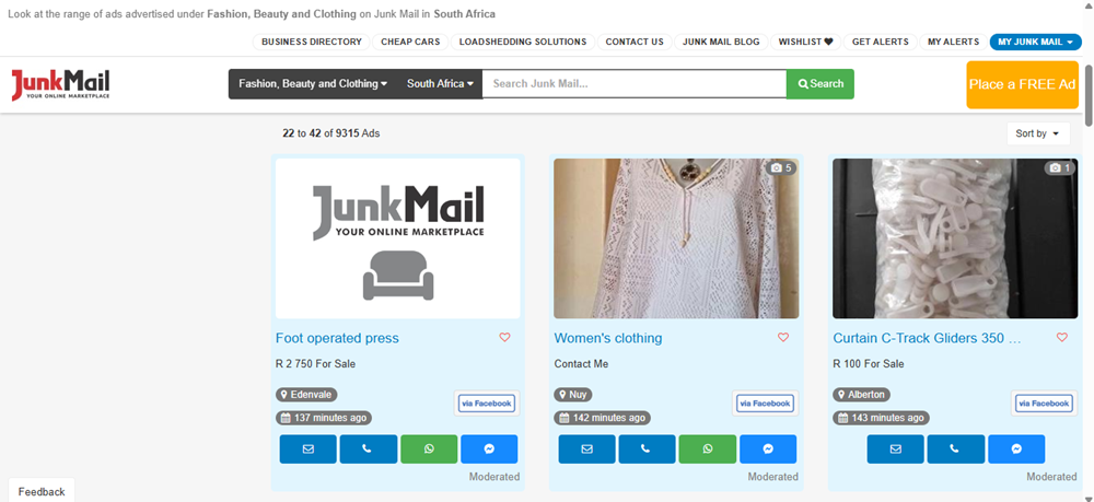 Fashion, Beauty, and Clothing on Junk Mail. Shopper's Paradise